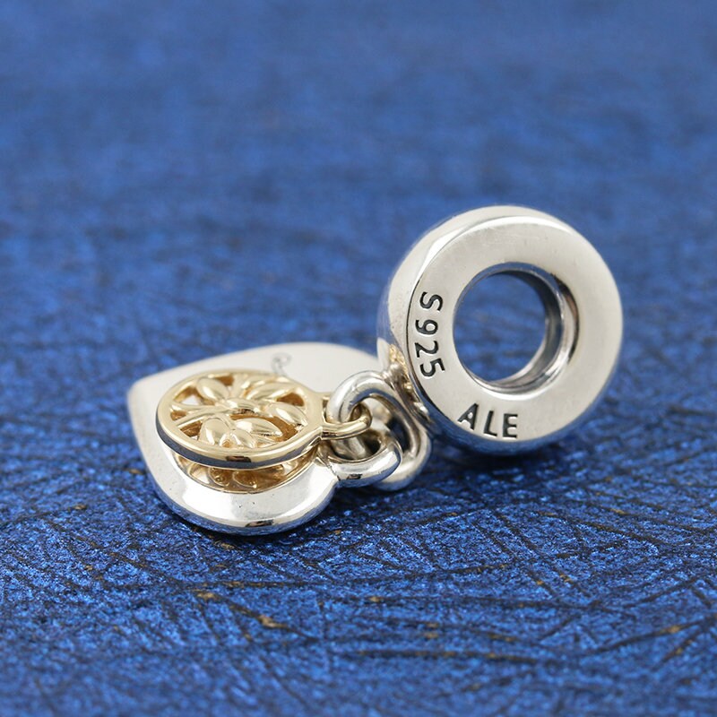 Pandora Two-tone Family Tree Heart Dangle Charm - Etsy