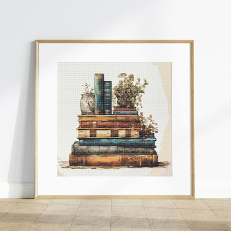 Vintage Book Stack - Etsy