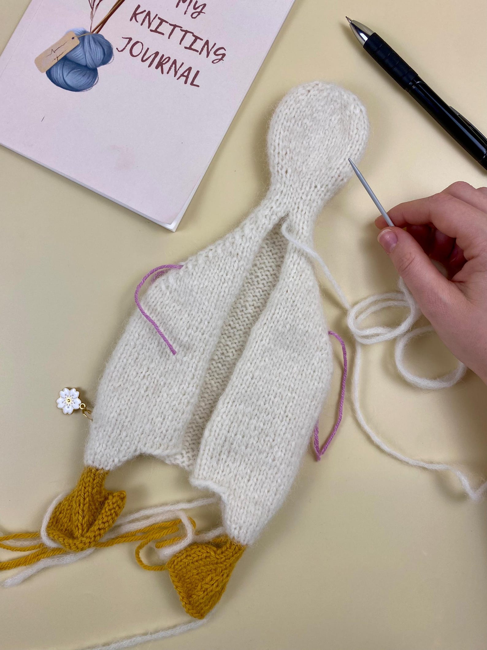 My Lovely Goose Toy KNITTING Pattern FLAT Version | Handmade Amigurumi ...