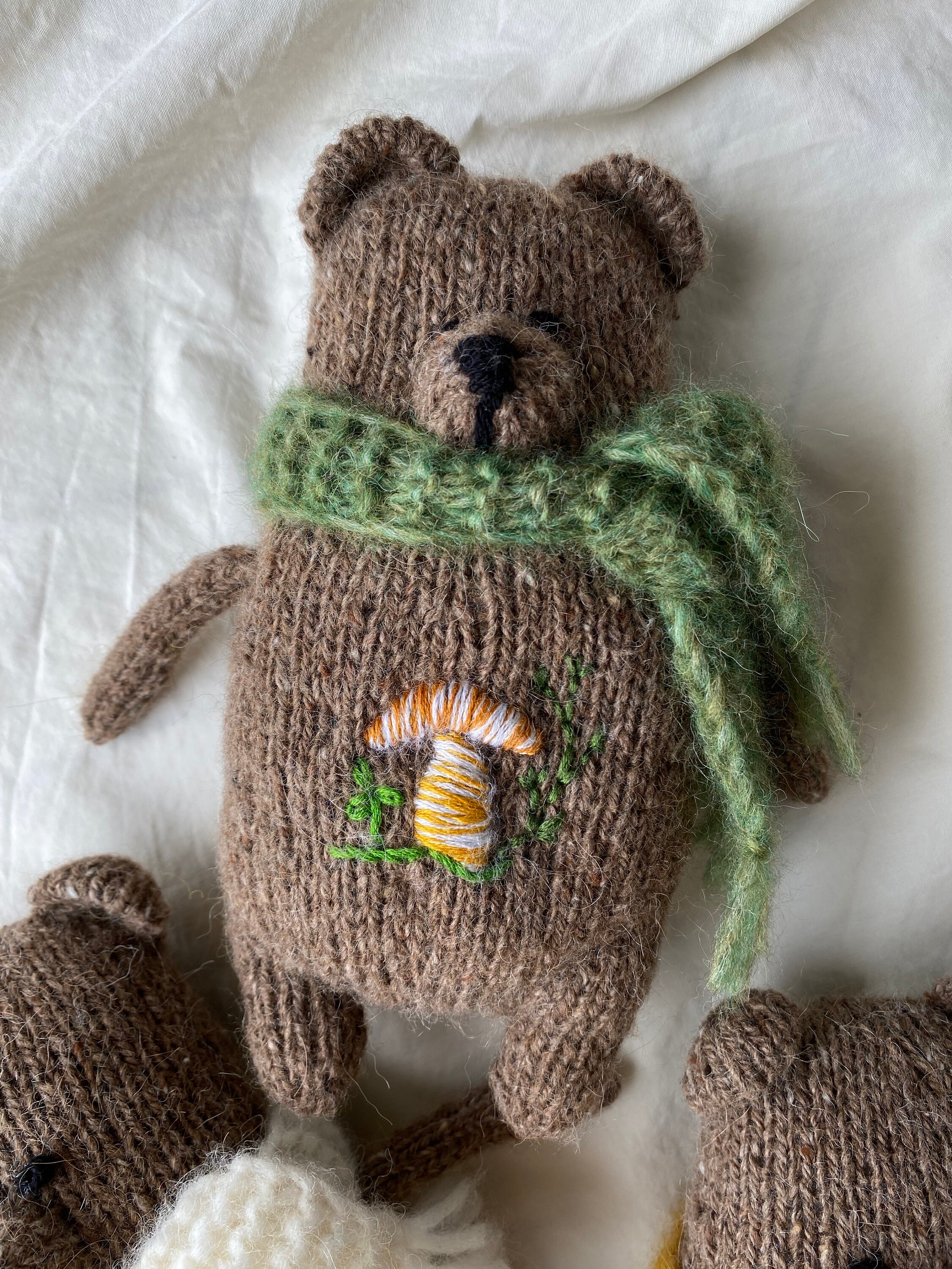 Handmade Knitted Bear Amigurumi Toy Charming Bear Toy Traditional Baby ...