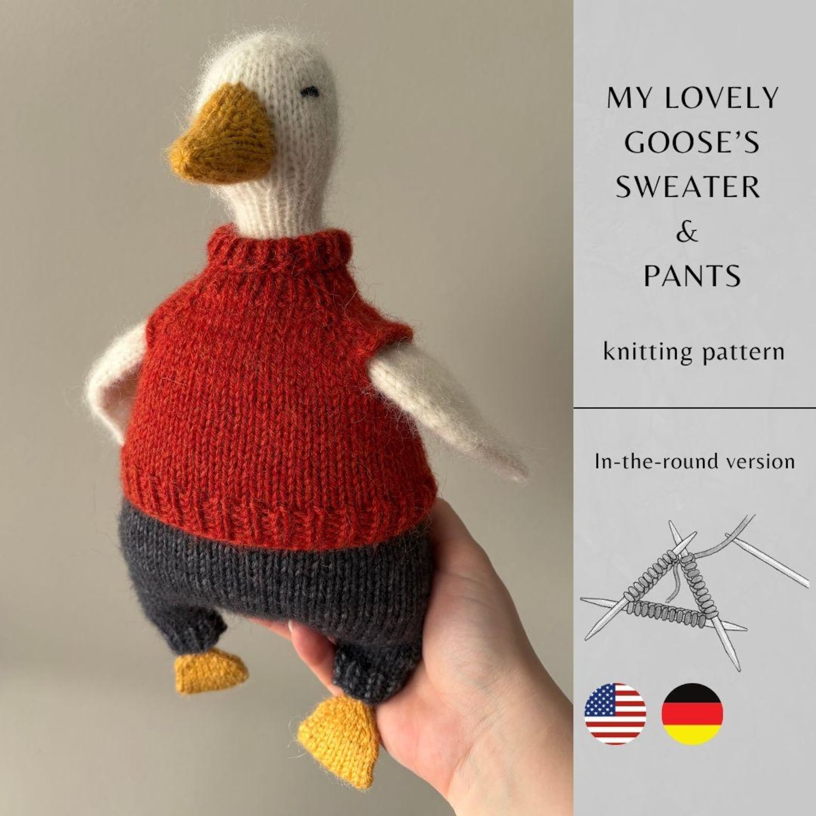 My Lovely Goose's Sweater & Pants KNITTING Pattern ROUND Version ...