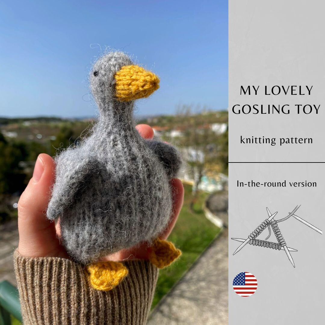 My Lovely Gosling Toy KNITTING Pattern ROUND Version | Handmade ...