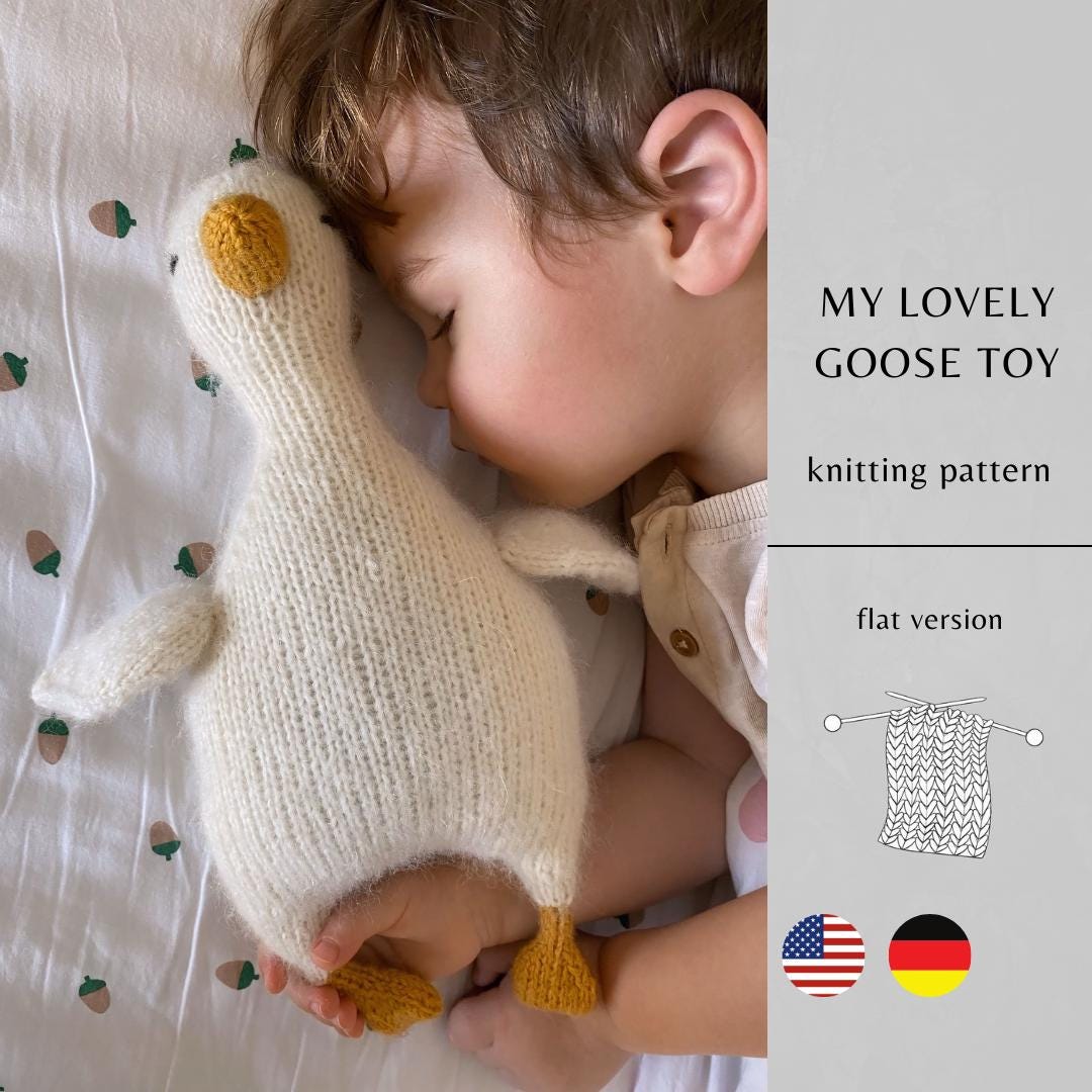 My Lovely Goose Toy KNITTING Pattern FLAT Version | Handmade Amigurumi ...