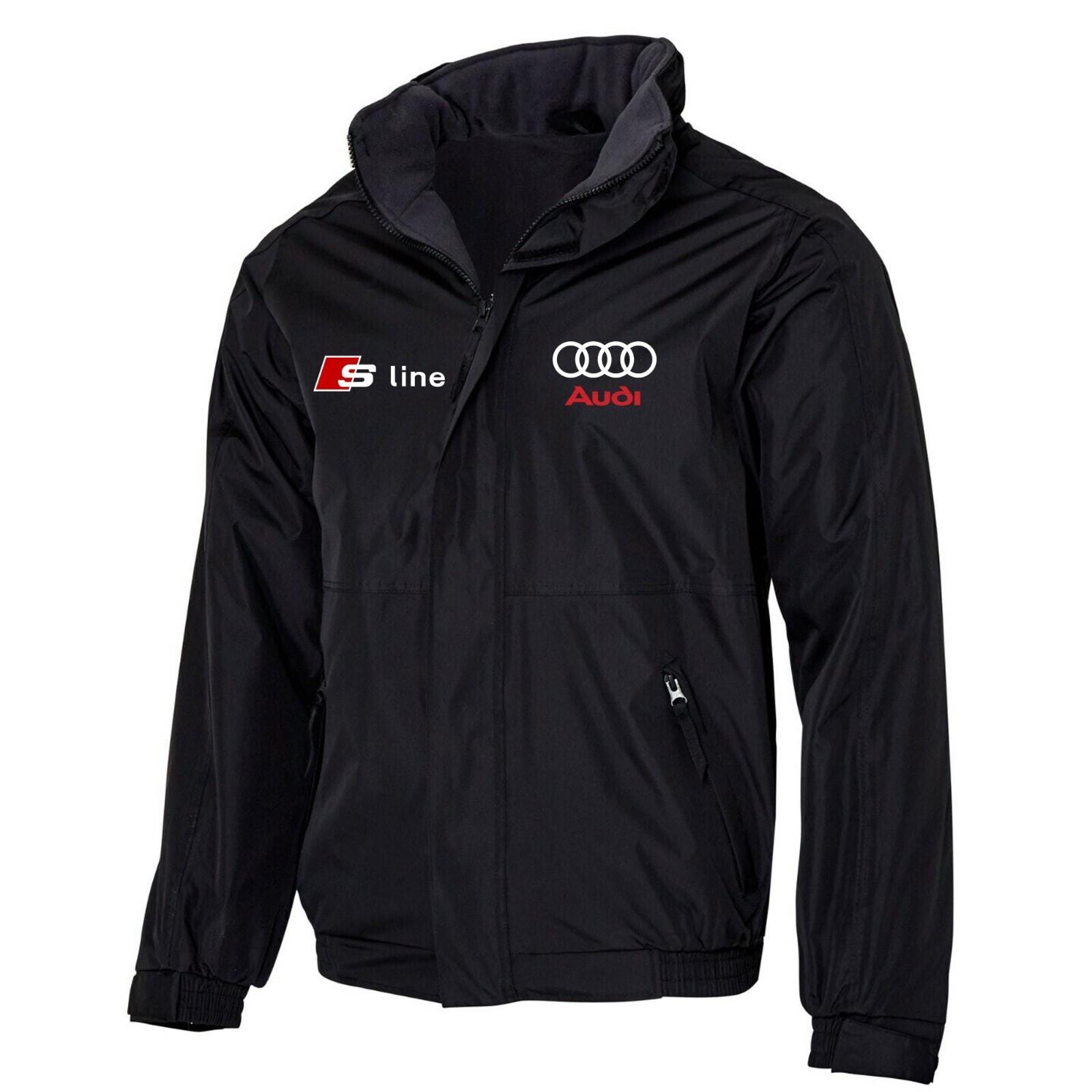 Audi S-line Jacket - Waterproof Windproof Hooded Fleece Lined Insulated ...