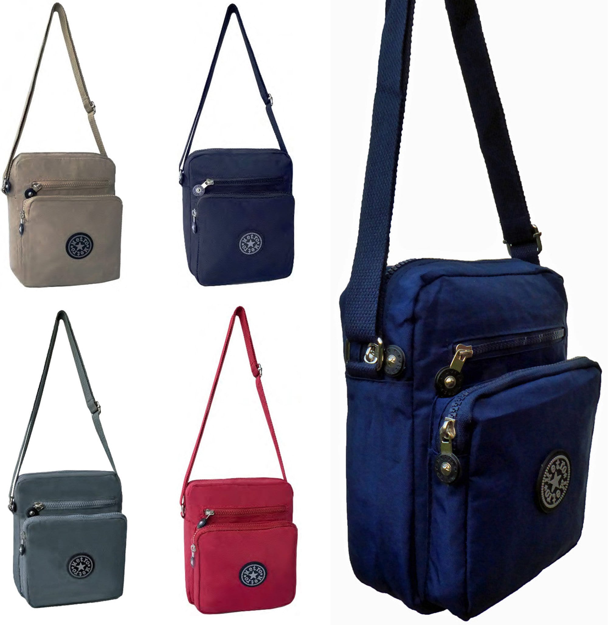 Three Section Nylon Crossbody Bag - Holidays, Everyday, Travel - Etsy UK