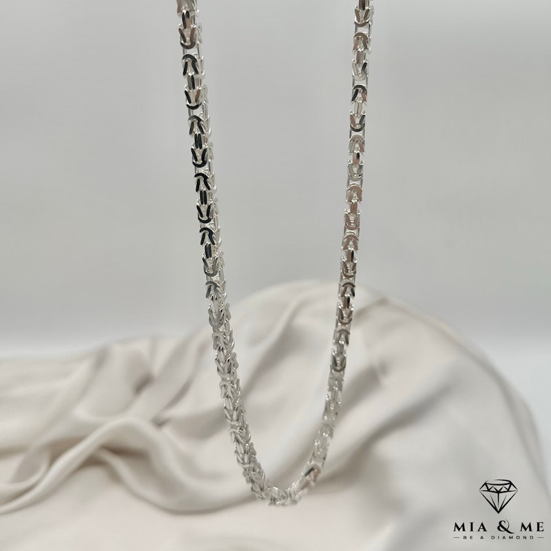 Mens Solid 925 Silver Necklace - Etsy