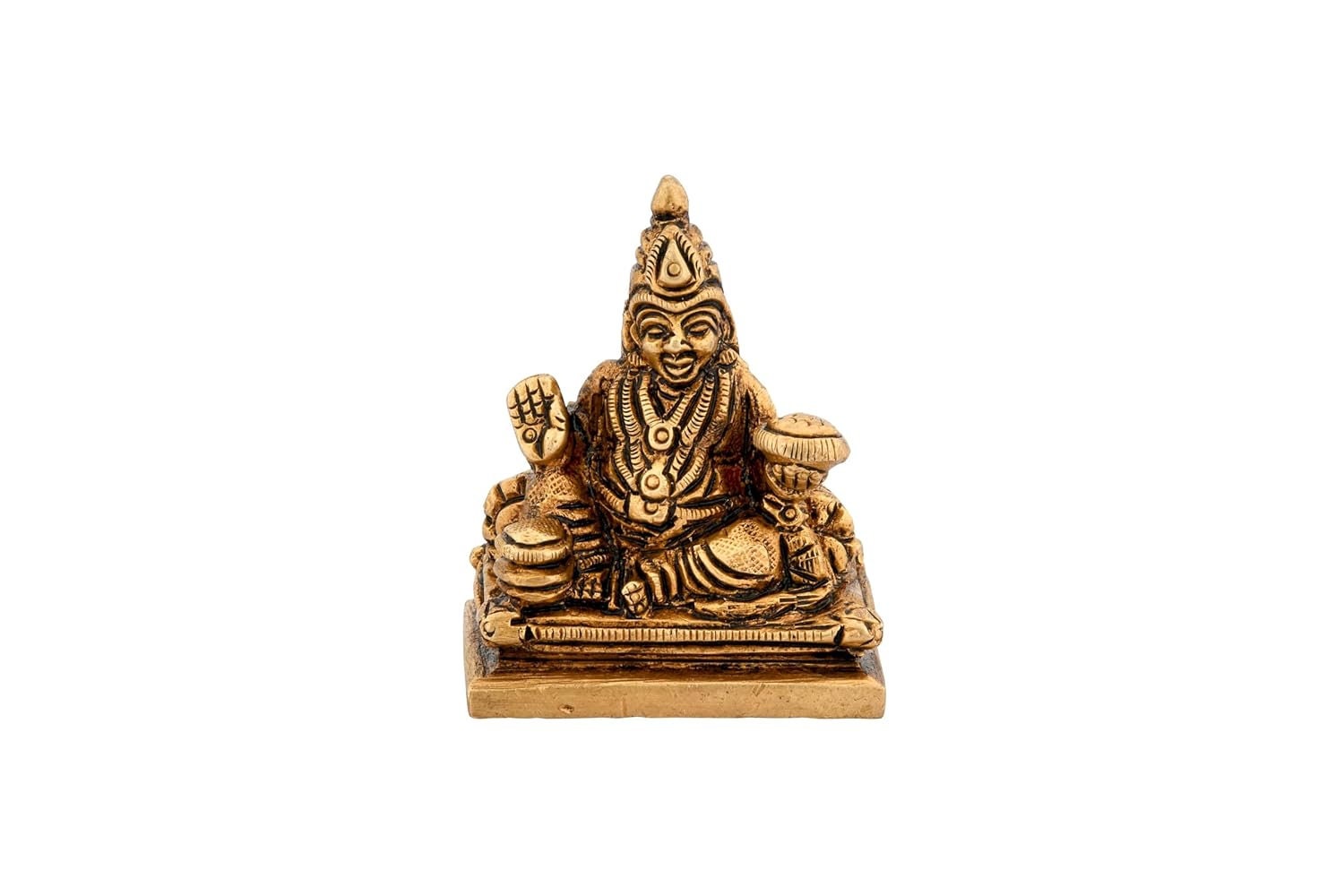 Shreeyaash Handcrafted Brass Dhan Kuber Statue God of Treasure Shri ...