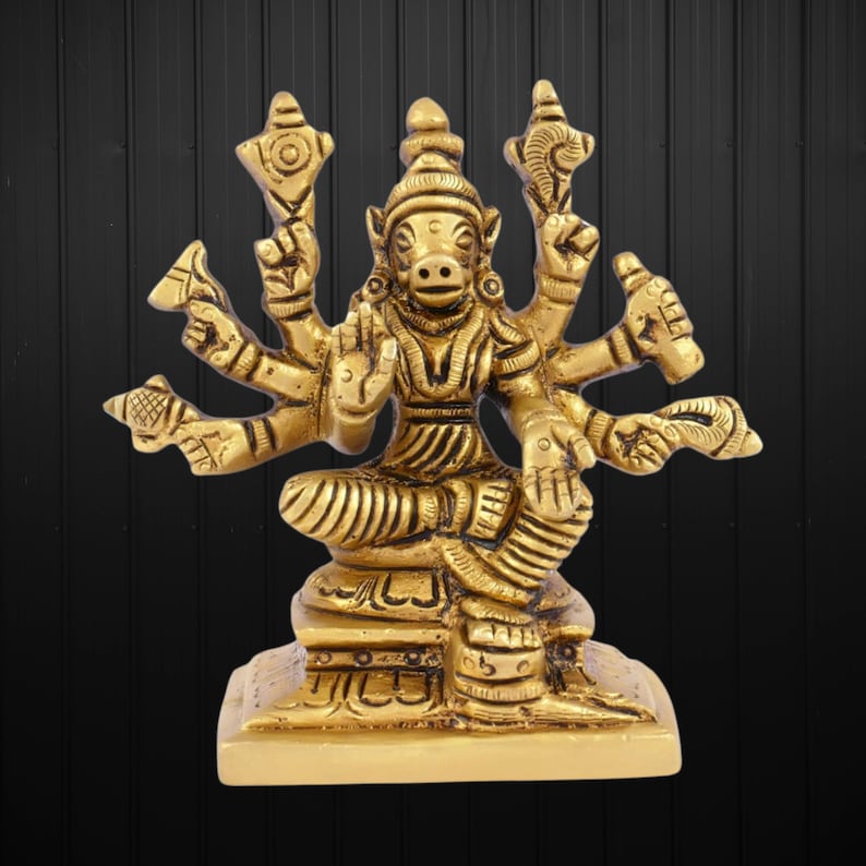 Shreeyaash Brass Varahi Statue, Varahi Amman Statue, Brass God Idols ...