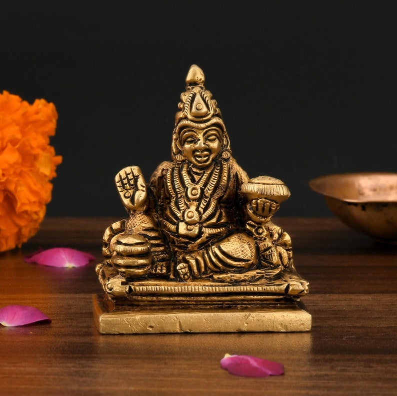 Shreeyaash Handcrafted Brass Dhan Kuber Statue God of Treasure Shri ...