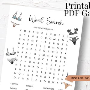 Girls Night in Games Lingerie Party Games Bachelorette - Etsy