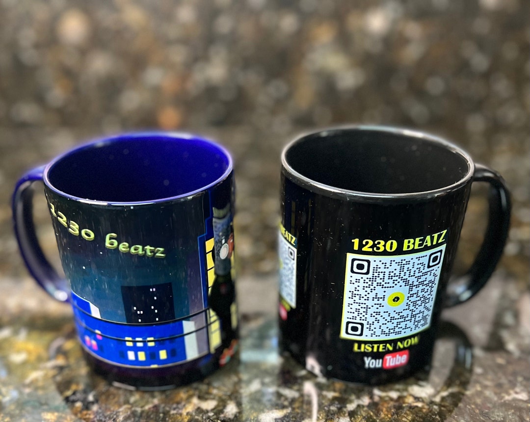 1230beatz Custom Mascot & QR Code Coffee Mug - Etsy