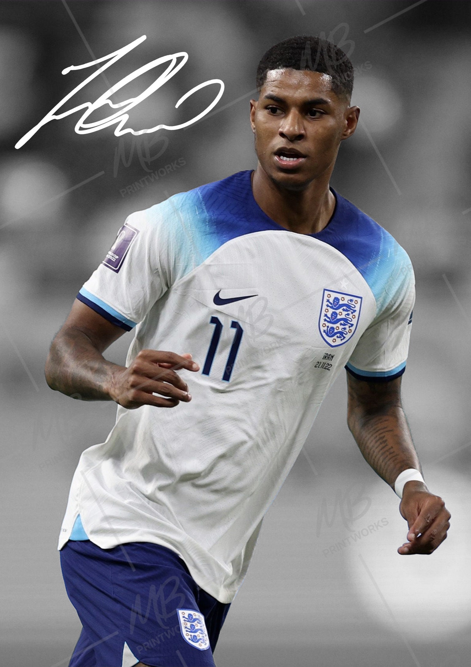 MARCUS RASHFORD England Autograph Signed Poster Print - Etsy