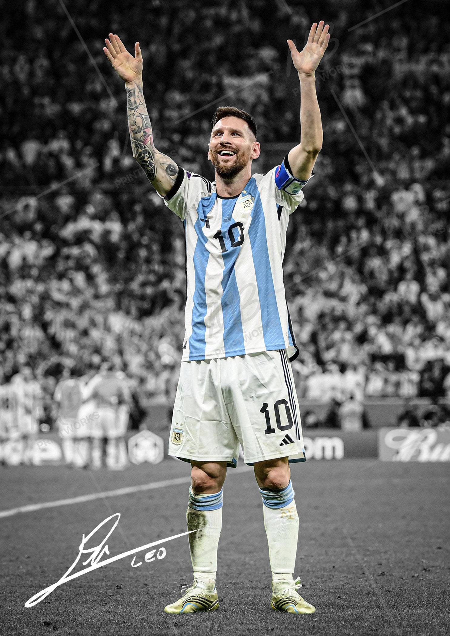 LIONEL MESSI - Argentina Autograph Signed Poster Print (Digital ...