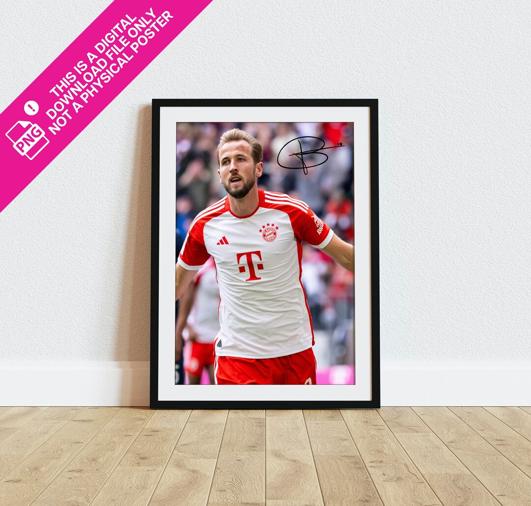 HARRY KANE Bayern Munich Autograph Signed Poster Print - Etsy