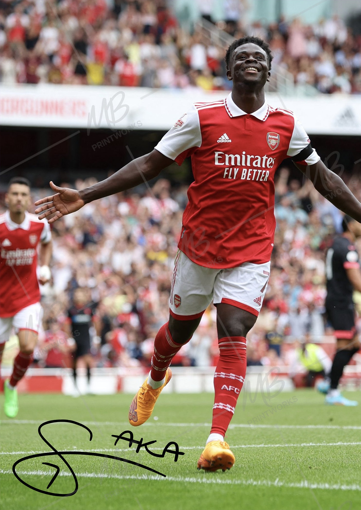 BUKAYO SAKA Arsenal A3 Autograph Signed Poster pre Print Signature - Etsy
