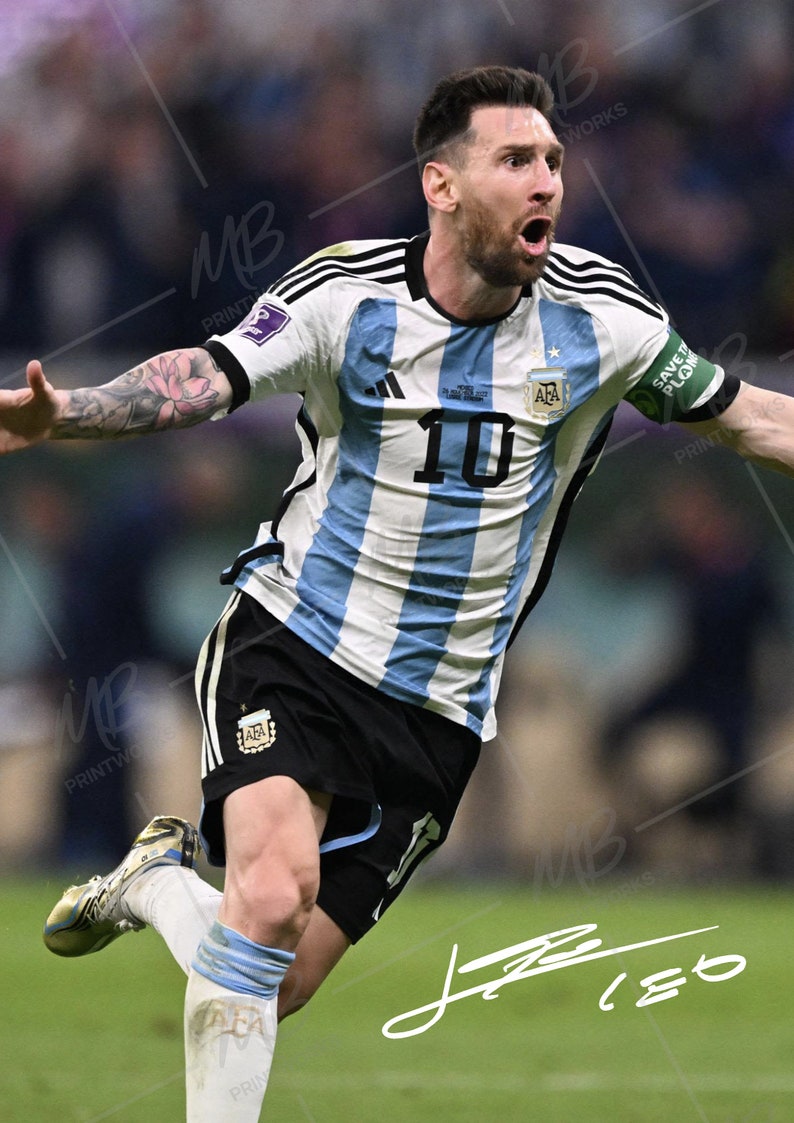 LIONEL MESSI Argentina Autograph Signed Poster Print - Etsy Australia