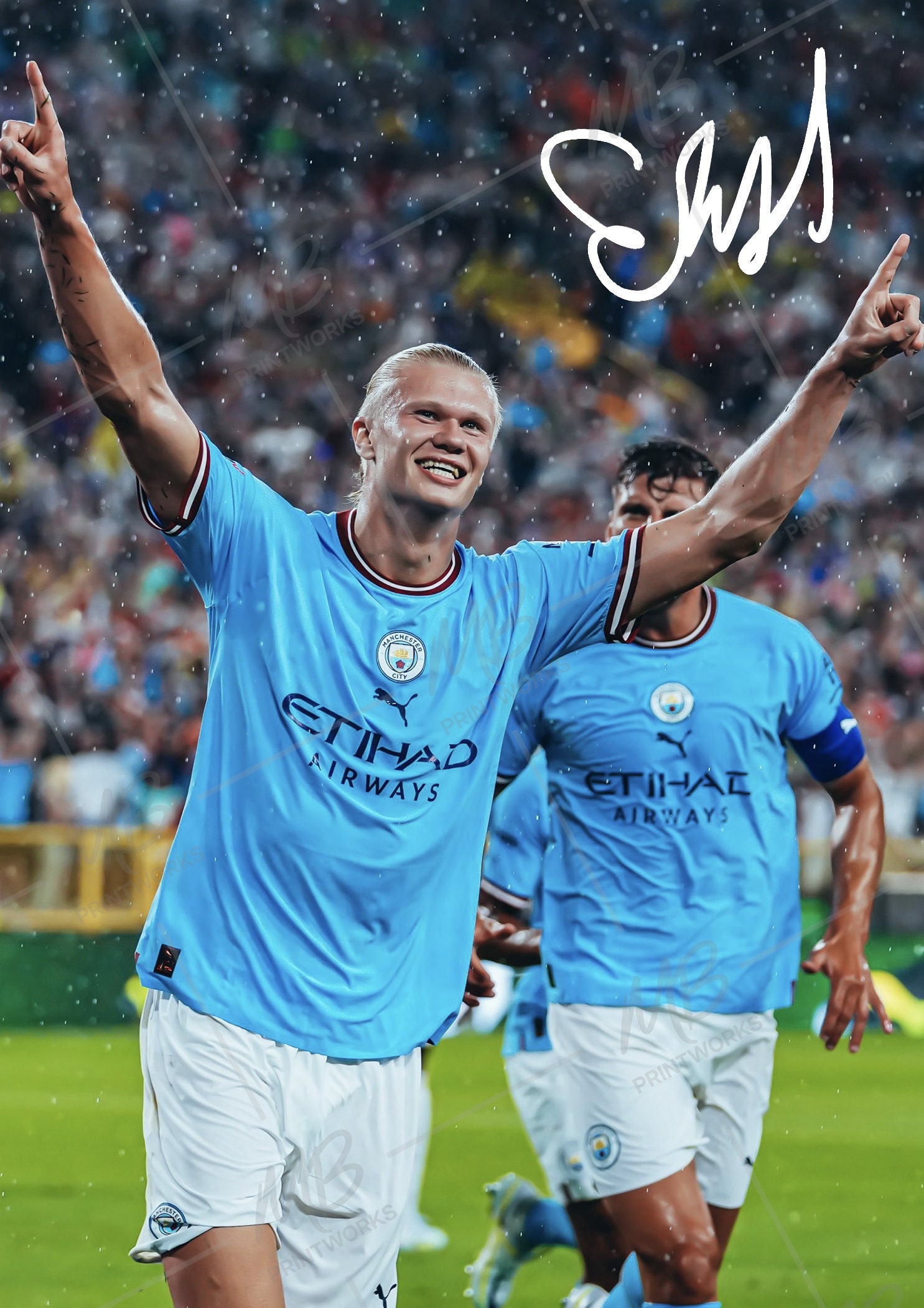 ERLING HAALAND Manchester City Autograph Signed Poster Print - Etsy