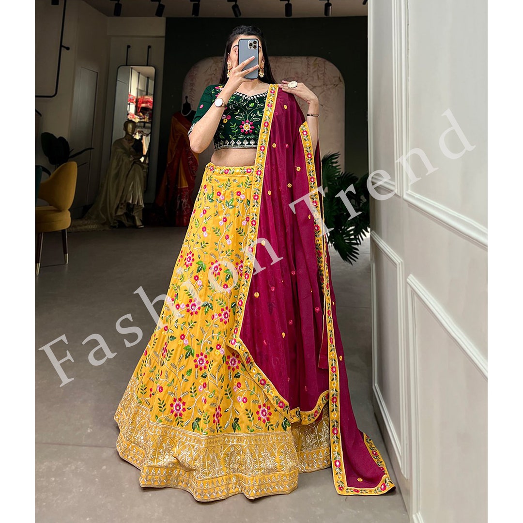 Yellow Haldi Lehenga Choli,designer Lehengas,sabyasachi Lehengas ...