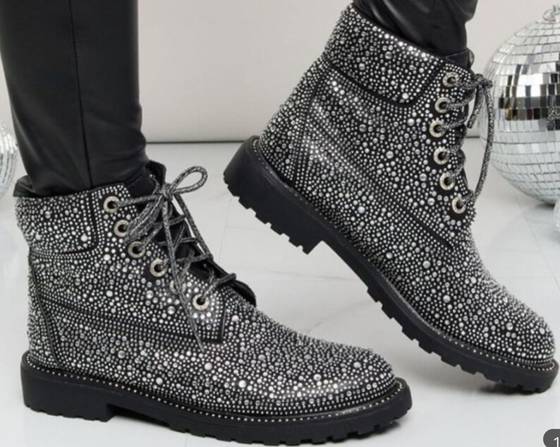 Bling Rhinestone Boots - Etsy