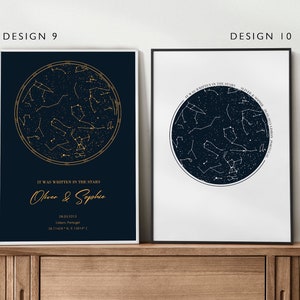 Custom Star Map by Date, Custom Star Map, Anniversary Gift ...