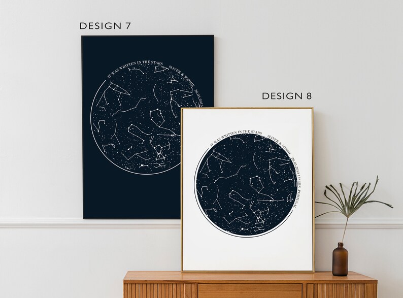 Custom Star Map by Date, Custom Star Map, Anniversary Gift ...