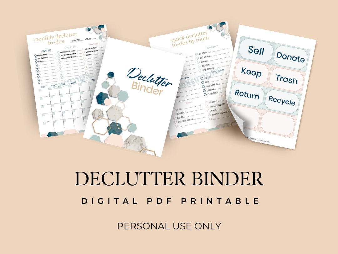 Declutter Binder, Cleaning Checklist, Cleaning Planner - Etsy