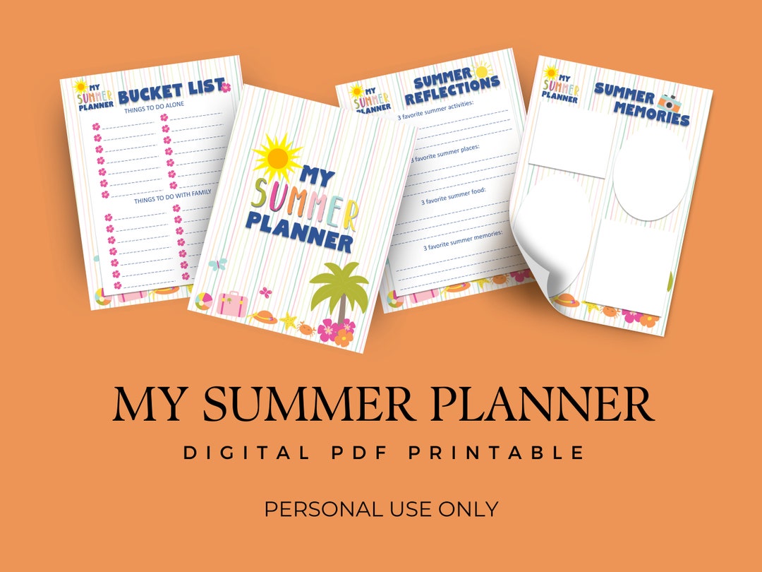 My Summer Planner, Printable Planners, Printable Templates - Etsy