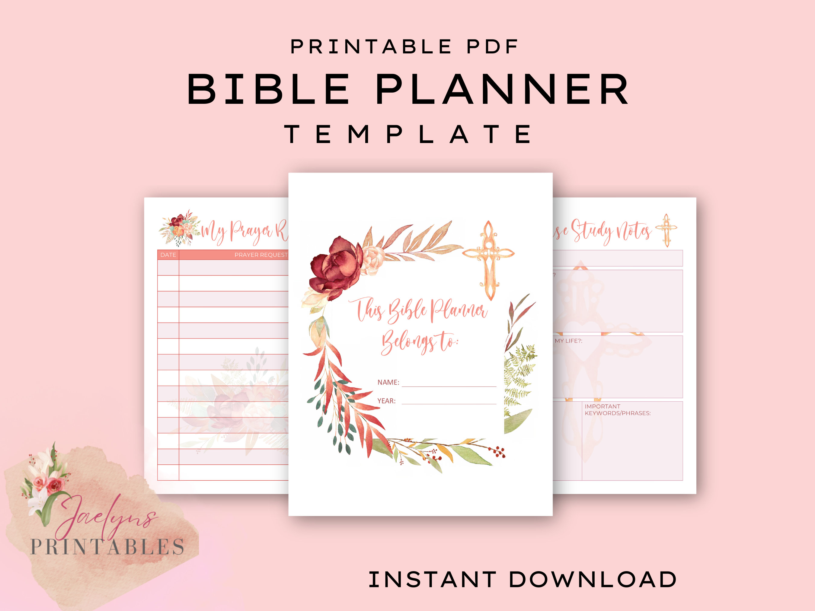 Bible Planner, Bible Planner Printable - Etsy
