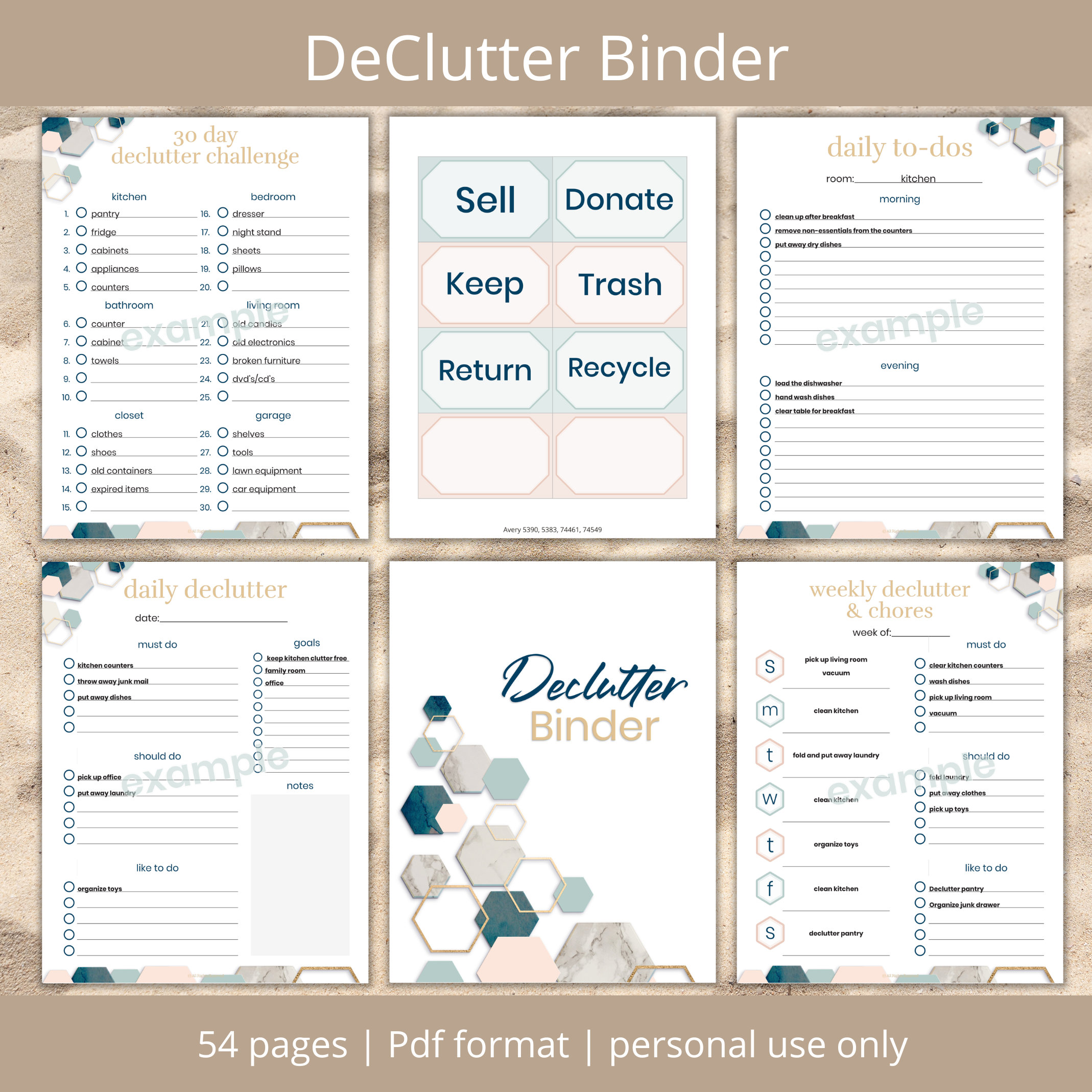 Declutter Binder, Cleaning Checklist, Cleaning Planner - Etsy