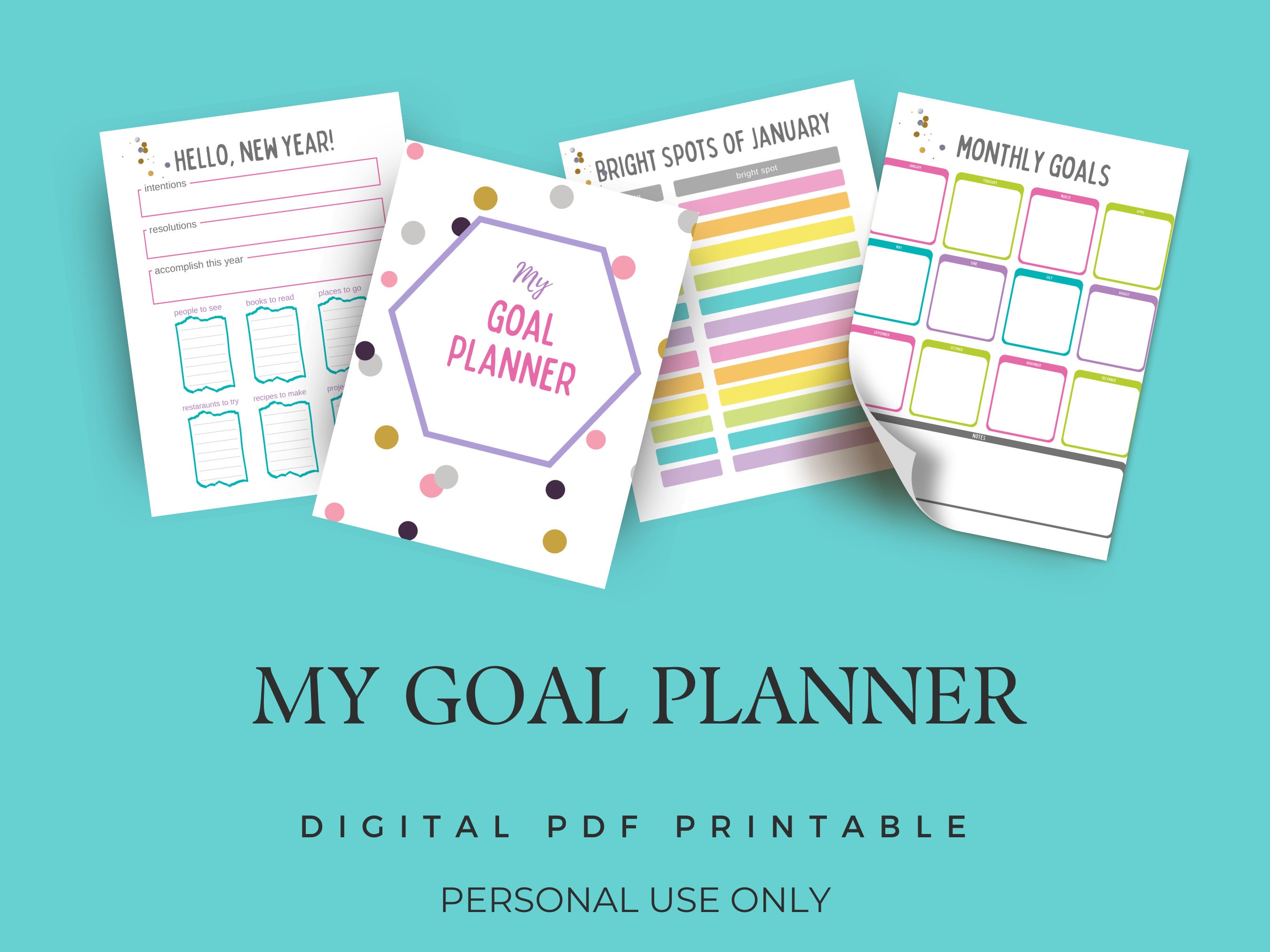 My Goal Planner, Goal Planner Printable, Goal Planner PDF, Goal Planner ...