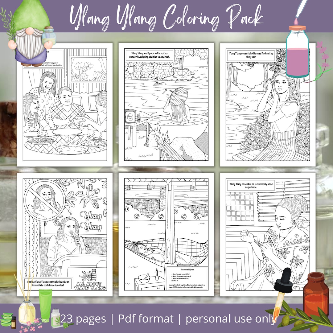 Essential Oil Coloring Pages - Etsy