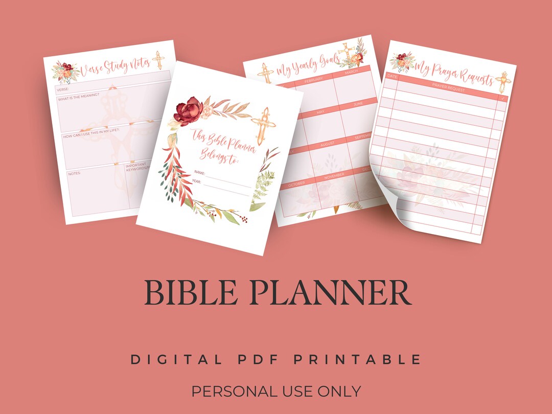 Bible Planner, Bible Planner Printable, Bible Planner Template - Etsy