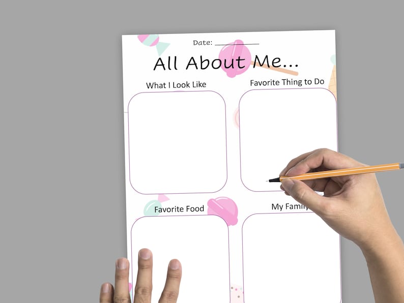 Girl's All About Me Journal - Etsy