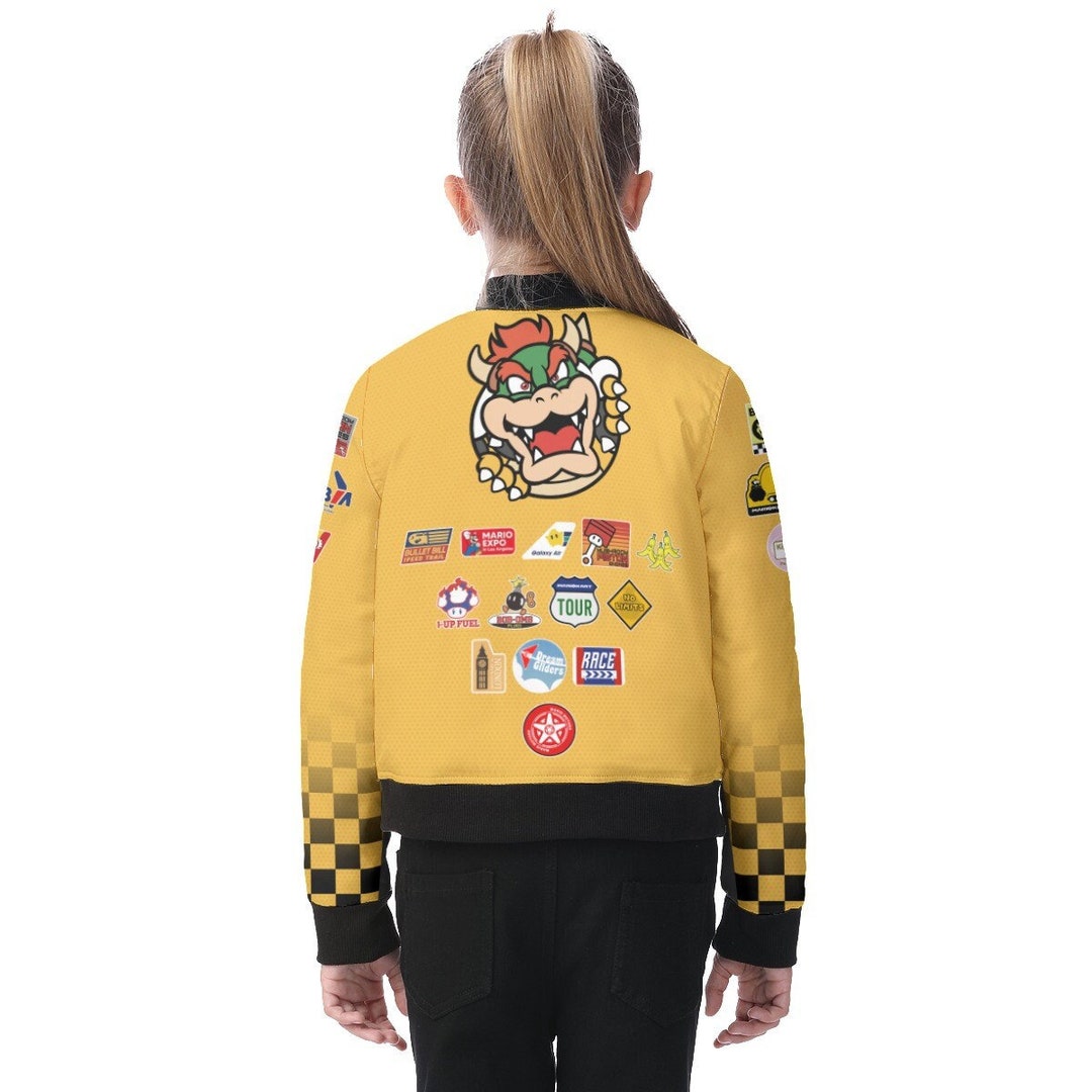 Bowser Super Mario Bros Kid's Bomber Jacket Halloween - Etsy