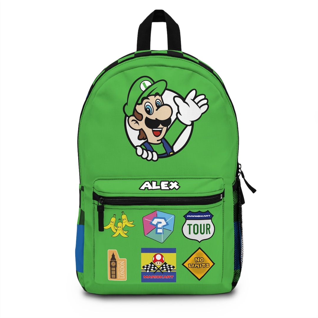 Personalized Luigi the Super Mario Bros Mario Kart Backpack - Etsy Canada