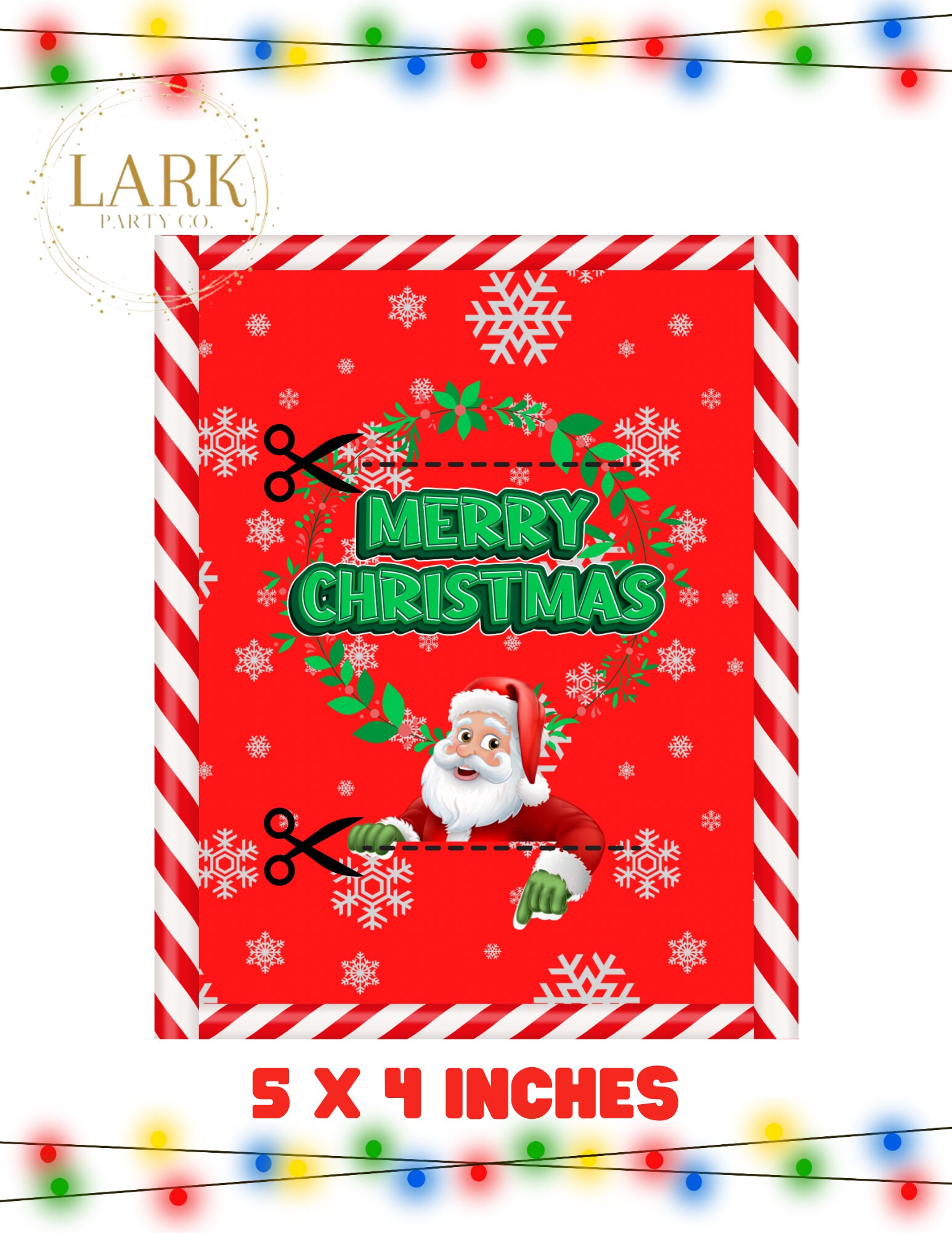 Christmas Slap Bracelet Card, DIY Christmas Party Favors, Inexpensive ...