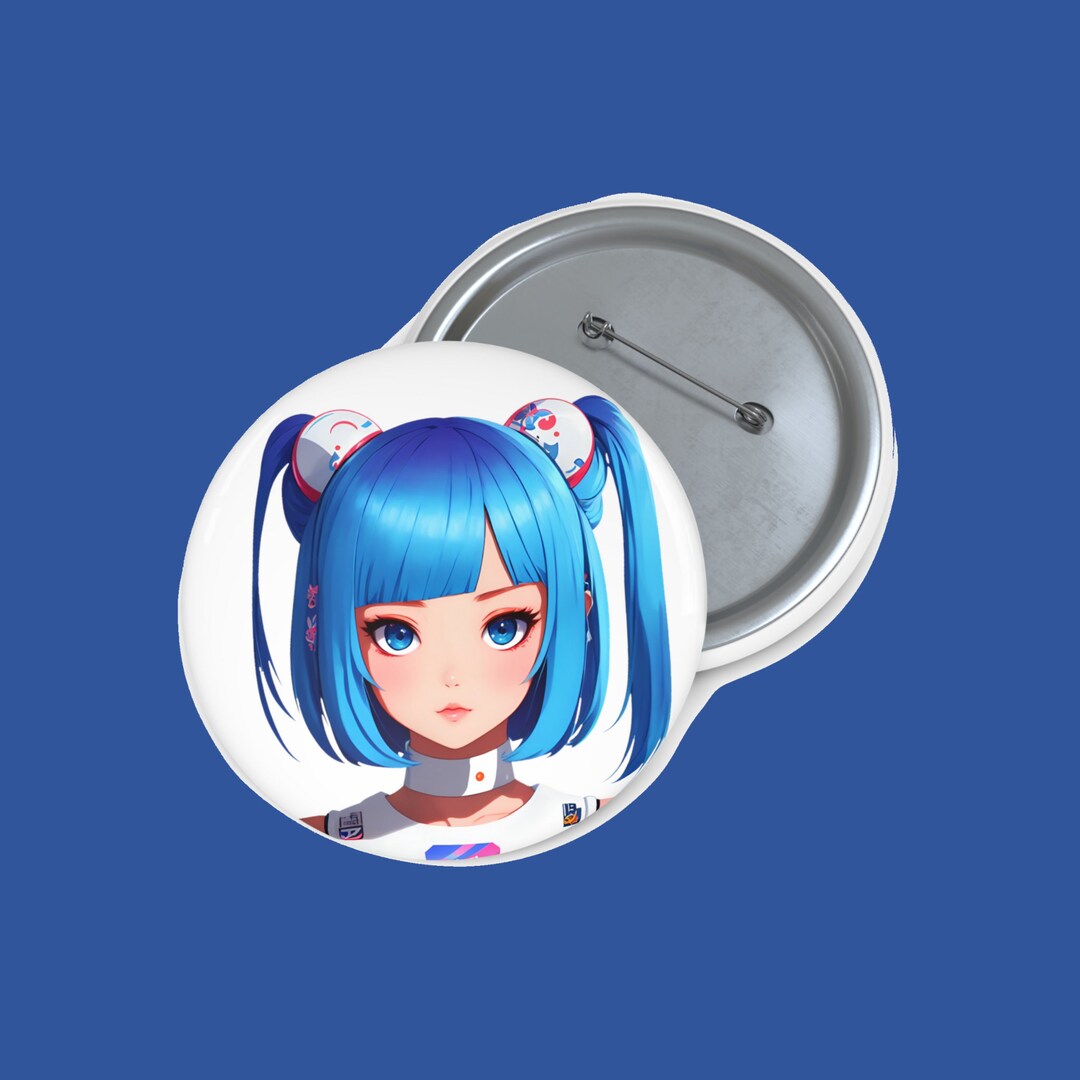 Anime Girl Pin Cute Kawaii Pin Anime Girl Minimal Etsy