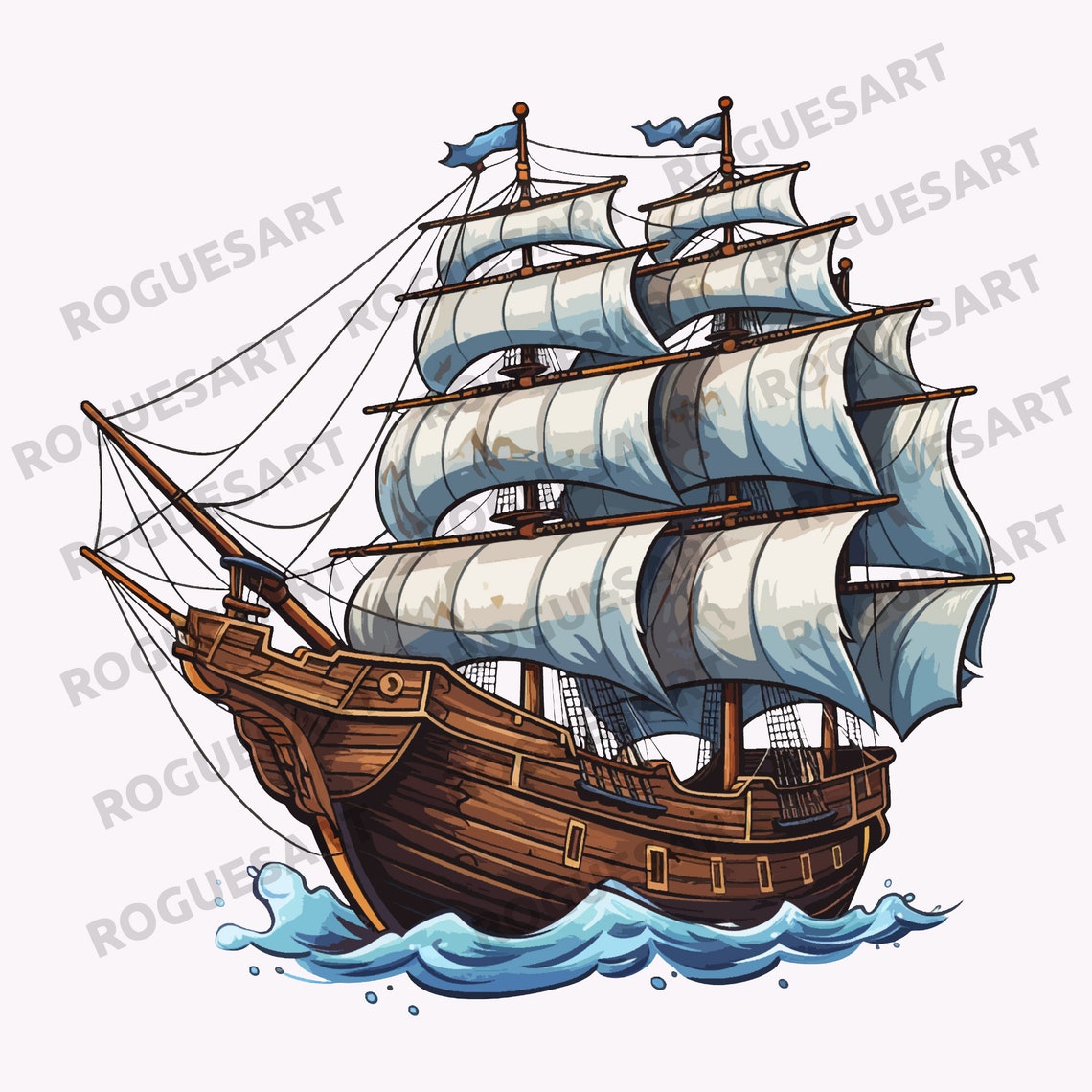Sail Ship Clipart PNG, Sticker, Digital Download, Printable ...