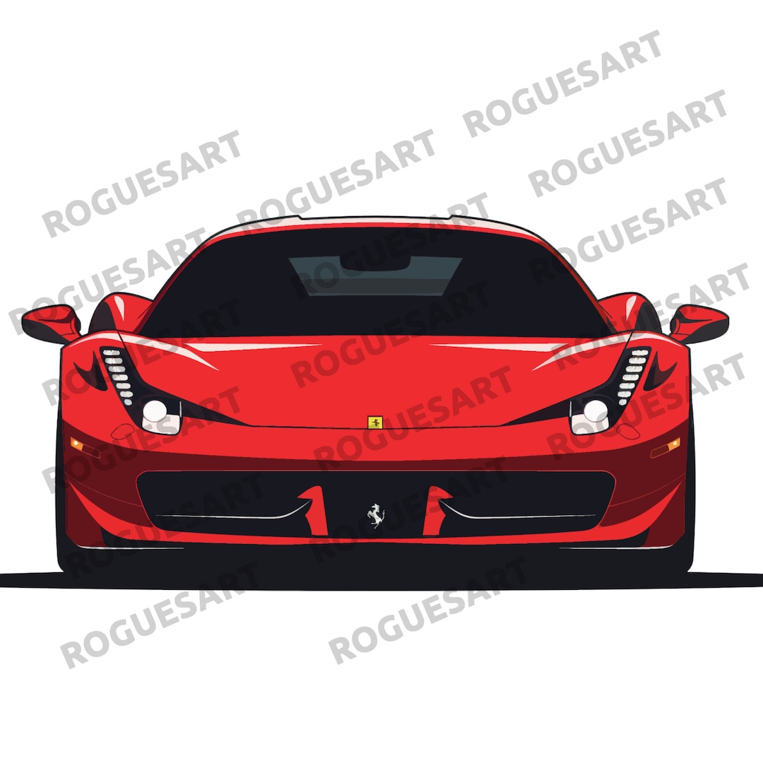 Ferrari Clipart PNG, JPG, Digital Download, Transparent, Sublimation ...