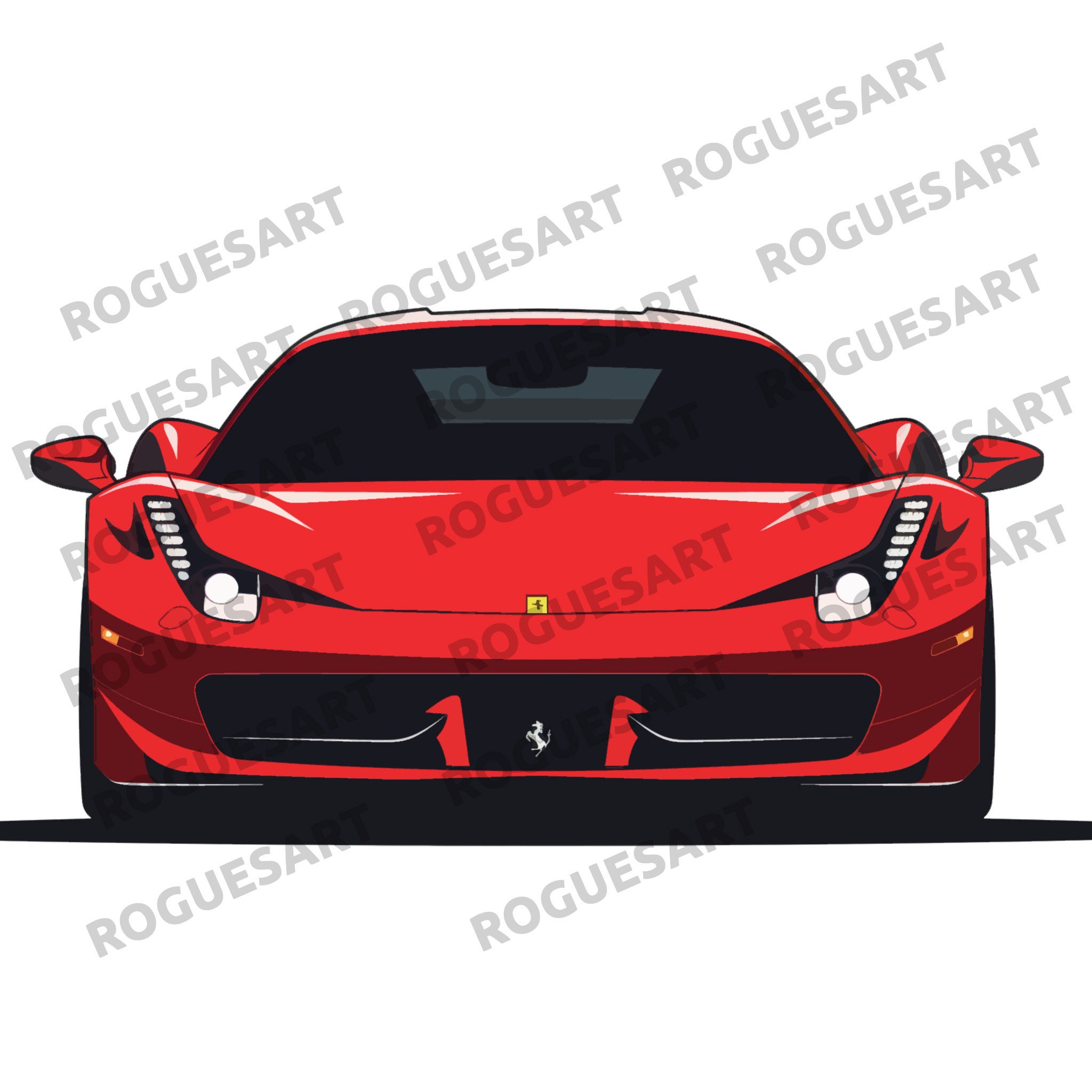 Ferrari Clipart PNG, JPG, Digital Download, Transparent, Sublimation ...