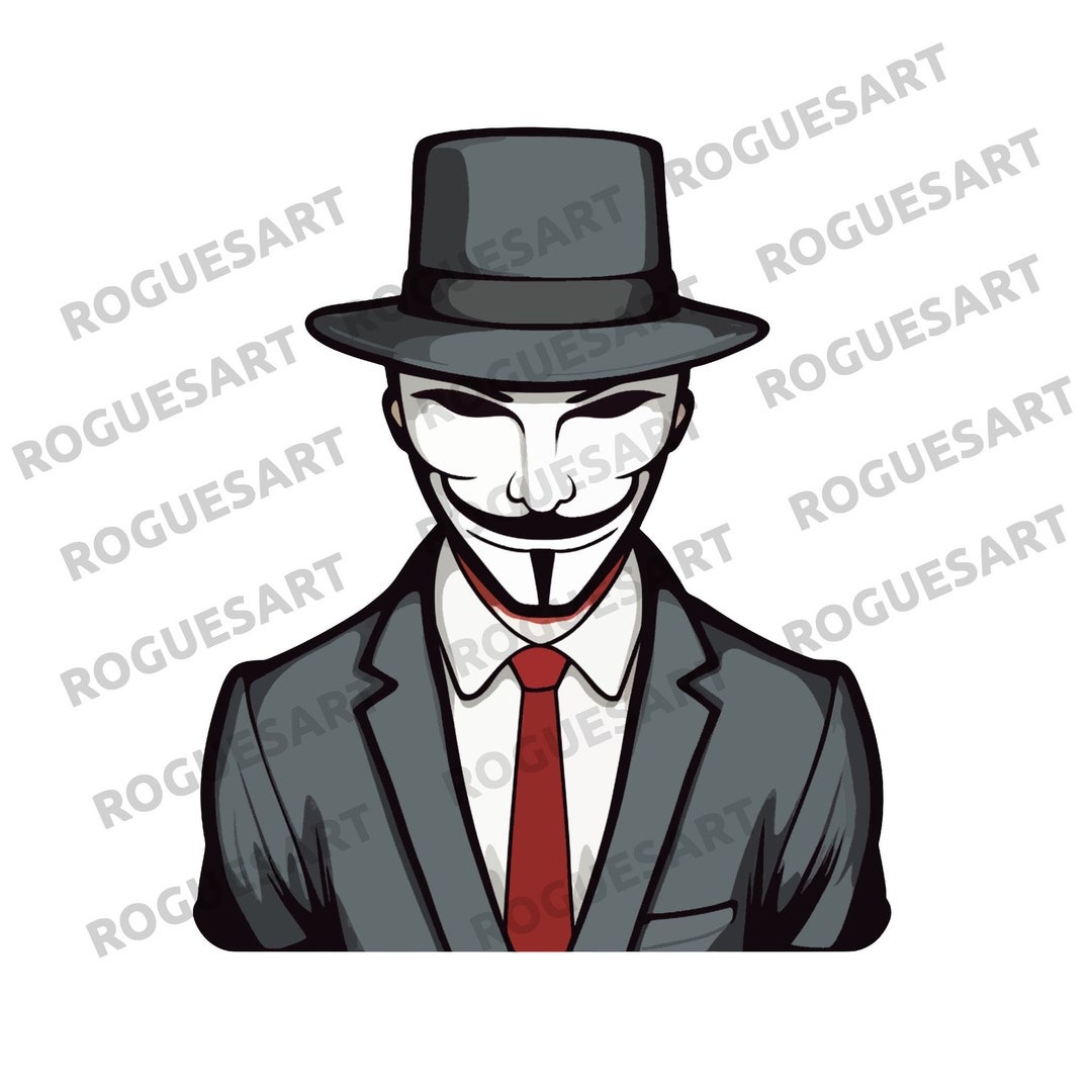 Anonymous Hacker Clipart PNG, SVG, Digital Download, Printable ...