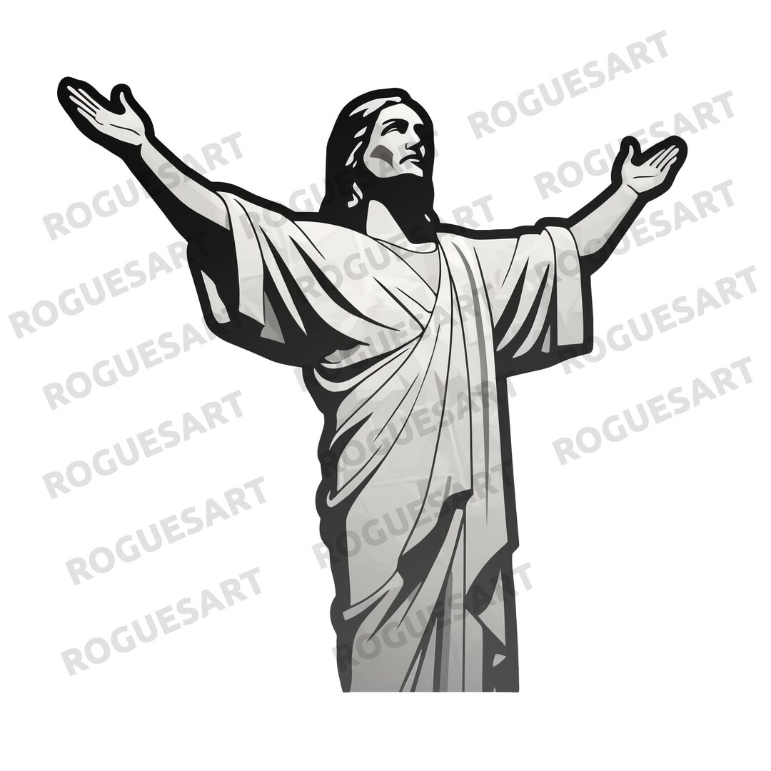 Christ Redeemer PNG, JPG, Digital Download, Printable, Sublimation ...