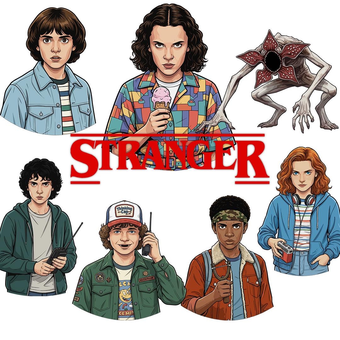 Pacote de imagens PNG de personagens de Stranger Things, download ...