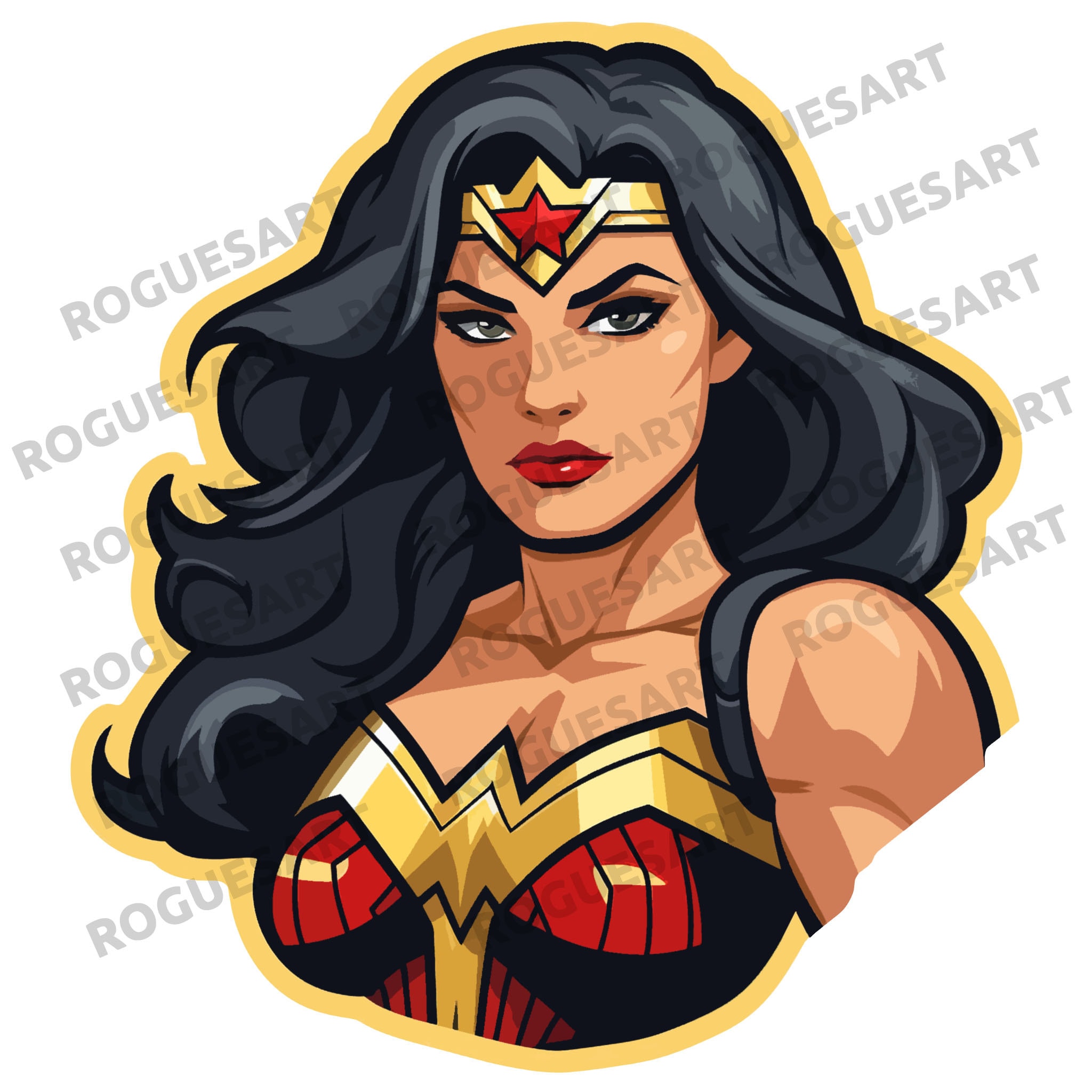 Esquema Del Logotipo De La Mujer Maravilla