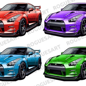 Nissan GTR Clipart PNG, SVG, Digital Download, Printable, Sublimation ...