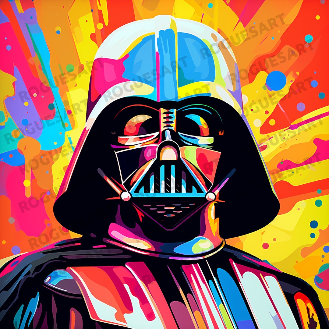 Darth Vader Pop Art, Digital Download, PNG, High Quality, Digital Art ...