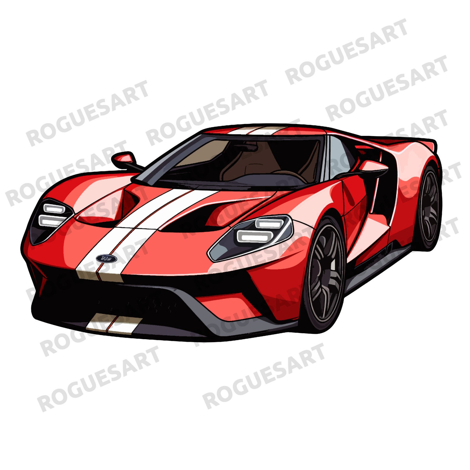 Ford GT Clipart PNG, SVG, Sports Car Digital Download, American ...