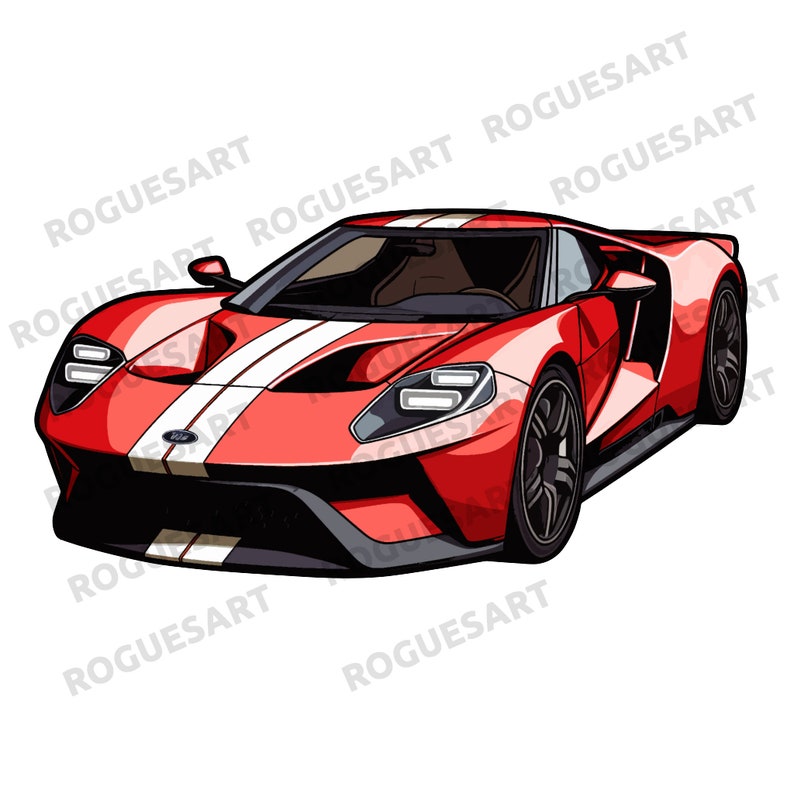 Ford GT Clipart PNG, SVG, Digital Download, Transparent, Sublimation ...