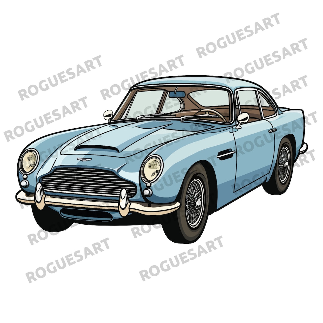 Aston Martin DB5 Clipart PNG, SVG, Digital Download, Printable ...