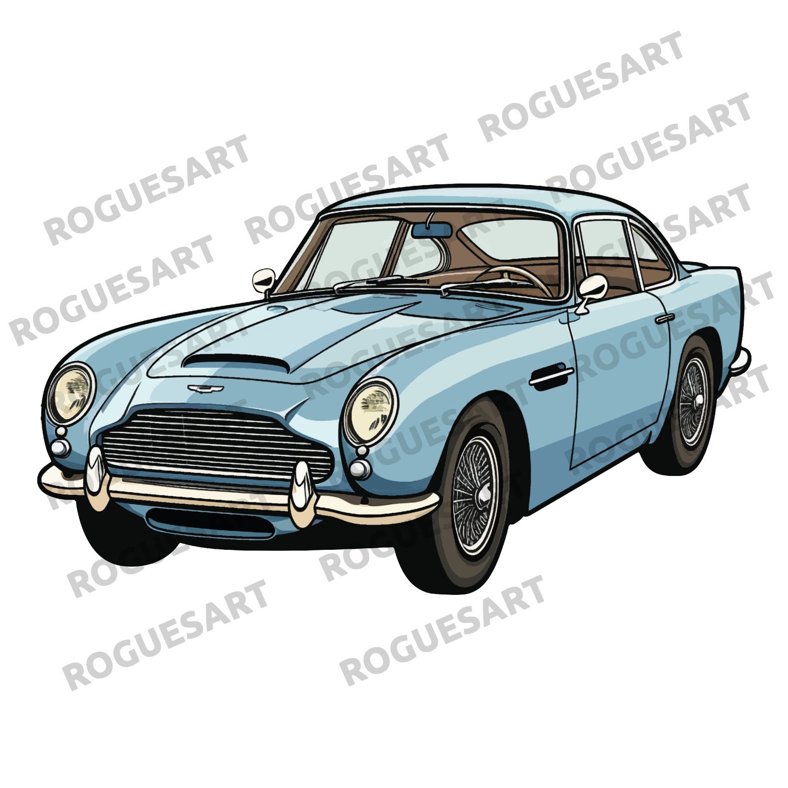 Aston Martin DB5 Clipart PNG, SVG, Digital Download, Printable ...